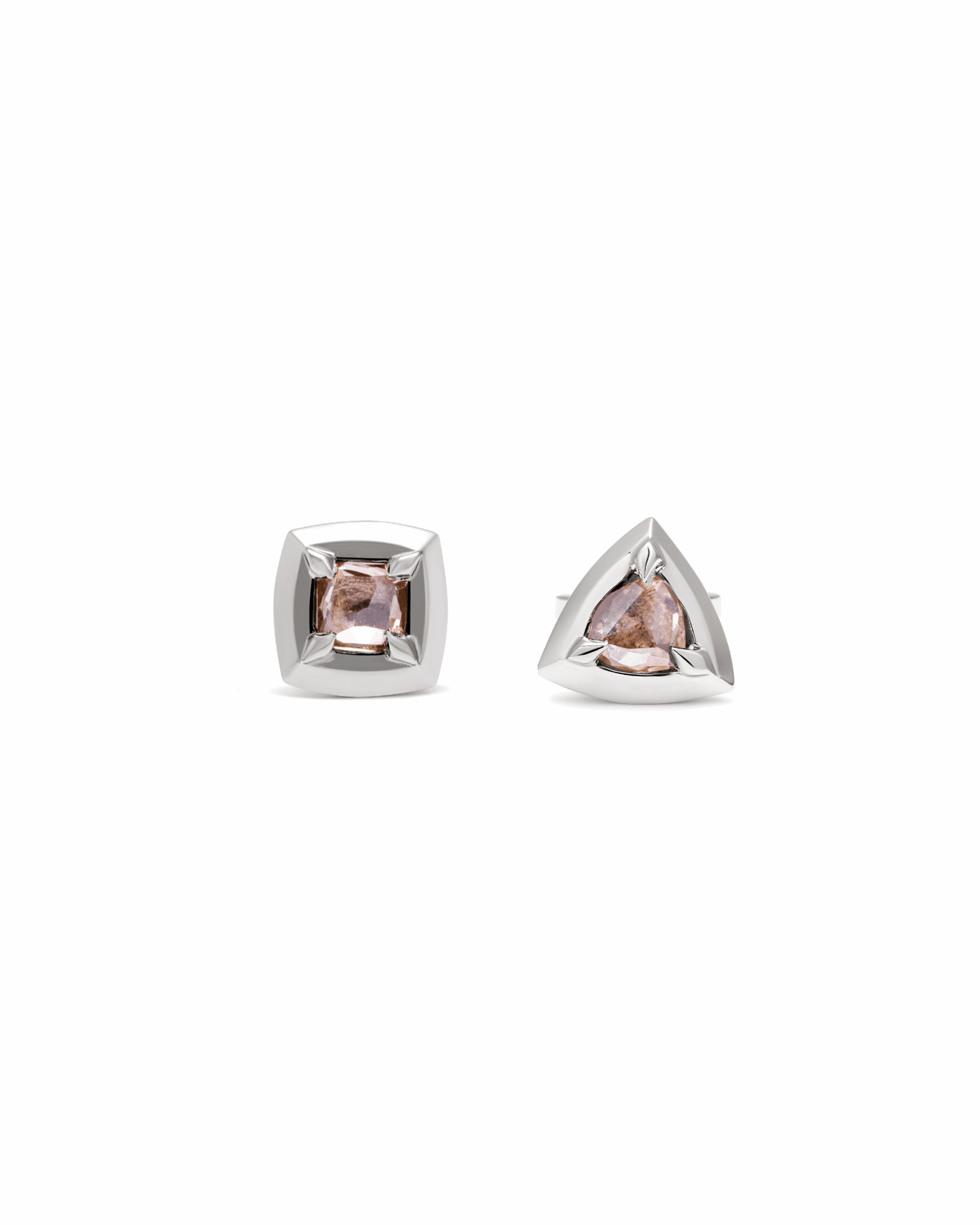 Mismatched Pair Theia Studs - Triangle & Cushion Large Ilana Belsky