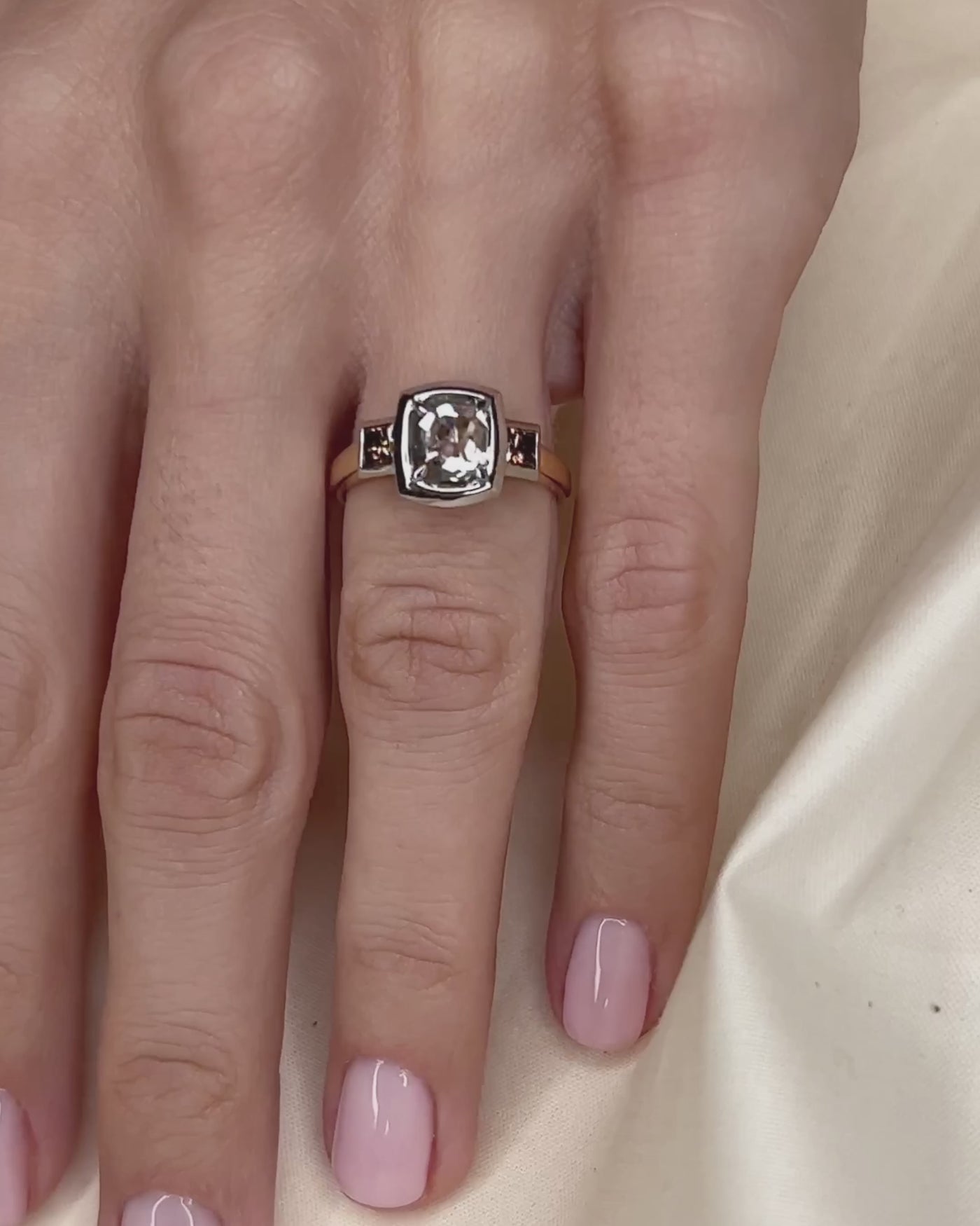 Rose cut diamond ring- Athena - Ilana Belsky